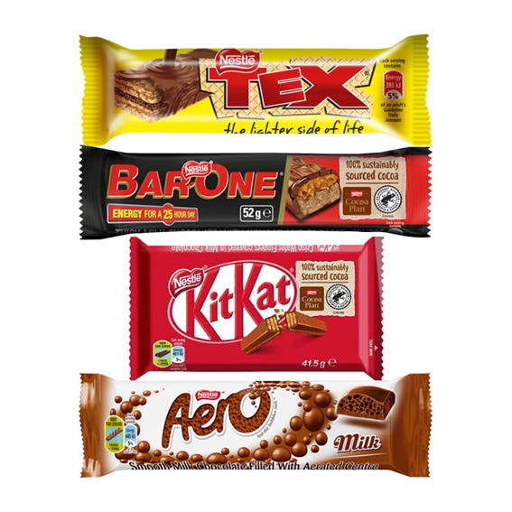 Nestle Tex, Bar-One, KitKat, Smarties or Aero 40g-52g | Xclusive 2 U